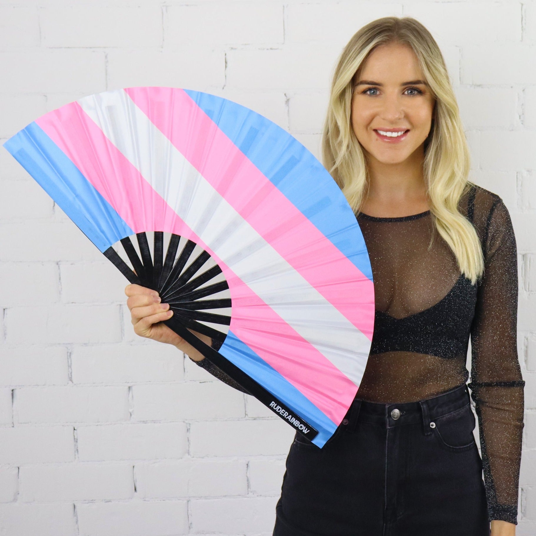 Trans UV Party Fan – Rude Rainbow